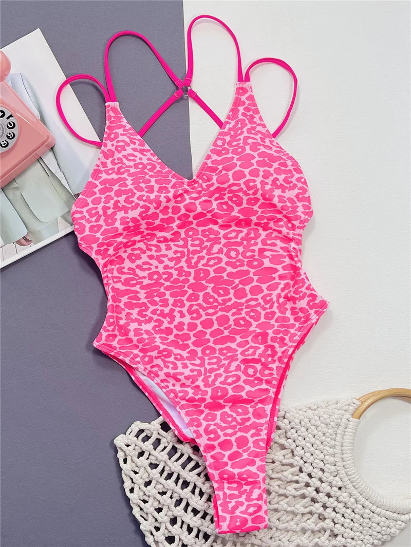 Solid Color or Pattern Swimsuit Pad Beach One Piece Swimwear Women Bat ...